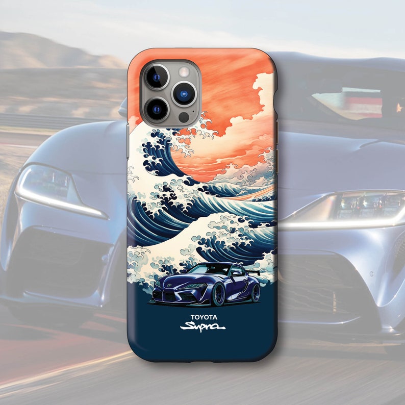 Toyota Supra - the Great Wave Phone Cases, Toyota Supra, Legendary JDM ...
