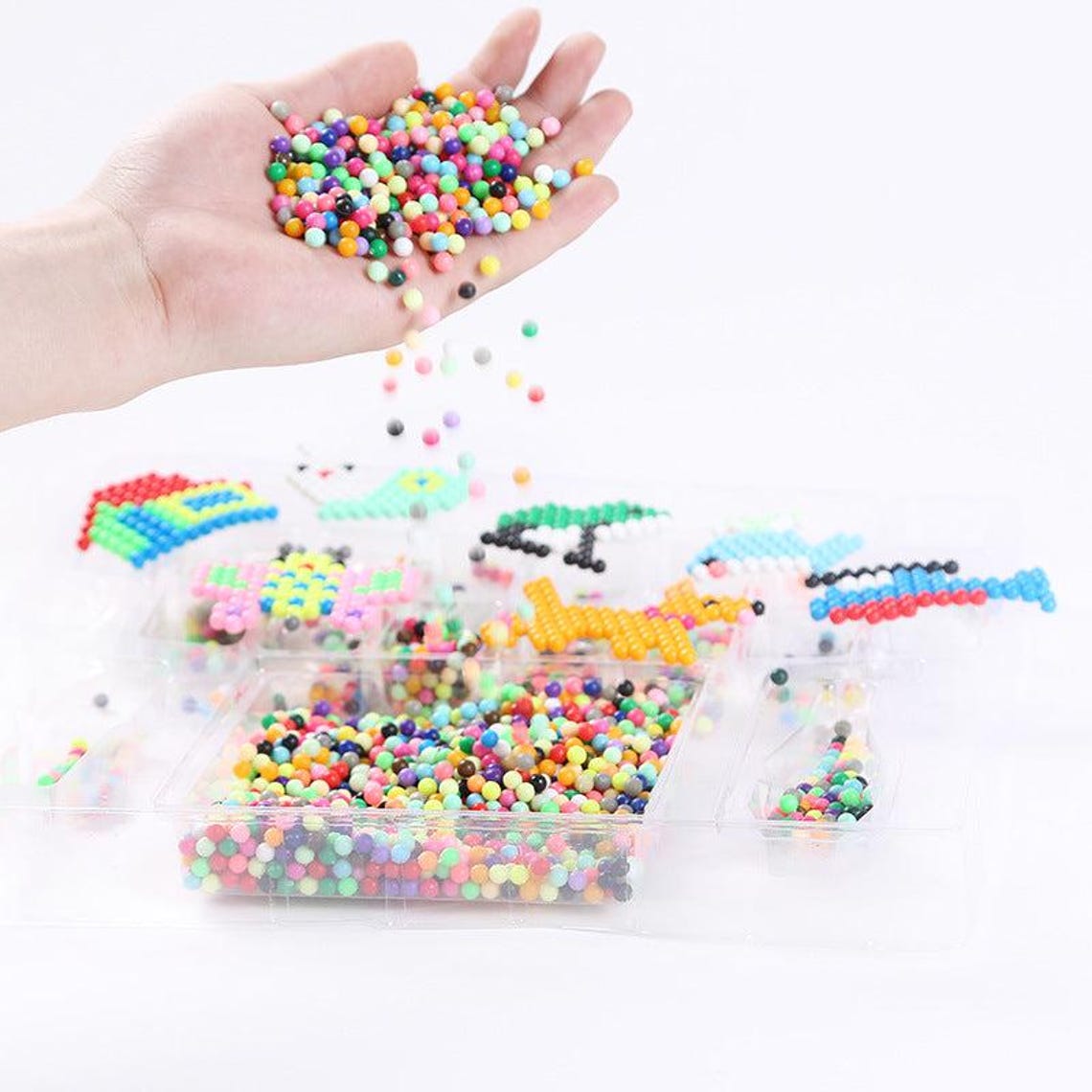 DIY Water Spray Magic Beads Handmade Toy Set Children's Color Crystal ...