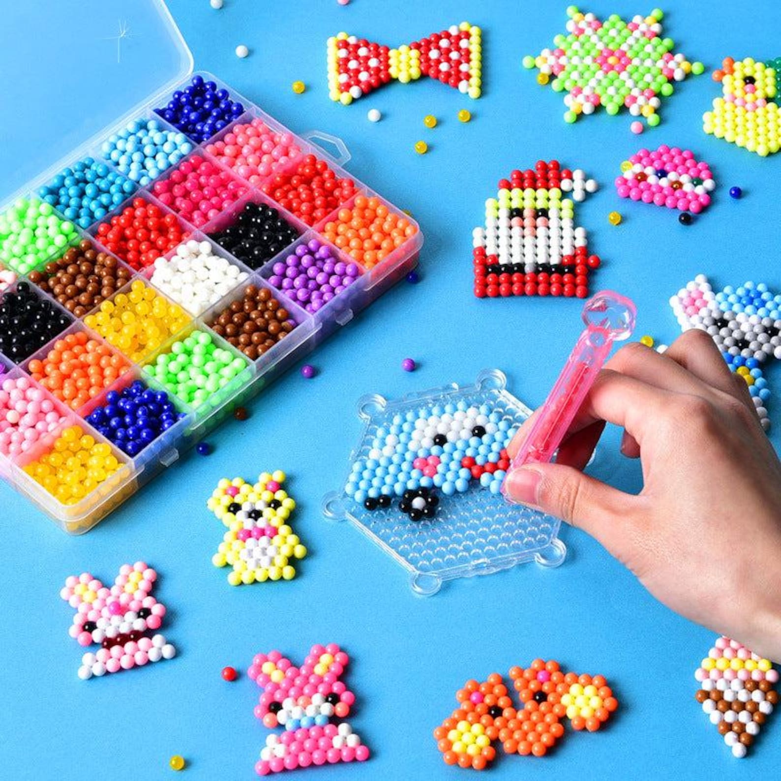 DIY Water Spray Magic Beads Handmade Toy Set Children's Color Crystal ...