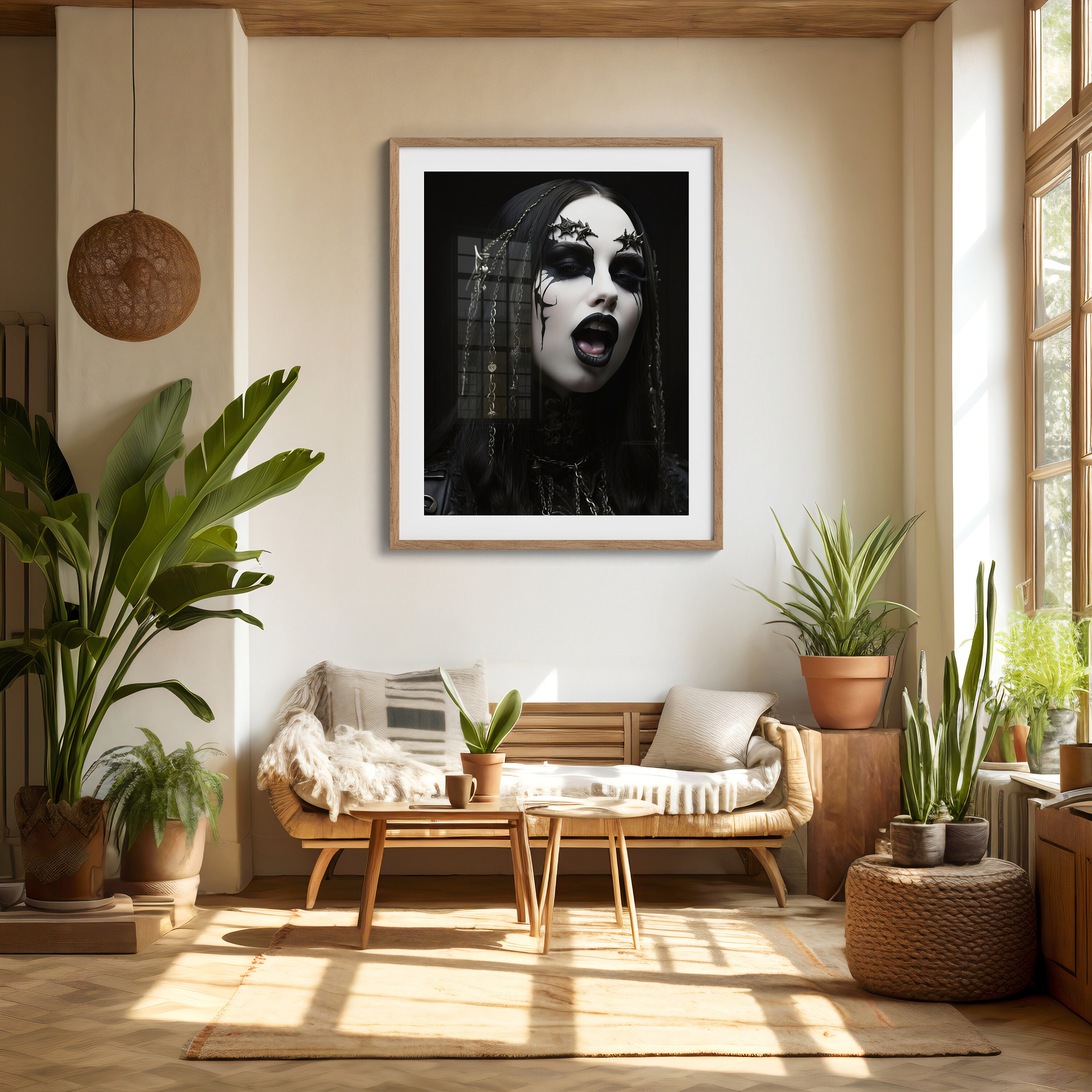 Goth Girl Portrait Digital Art Gothic Painting Gift Idea Tattoo Artwork ...