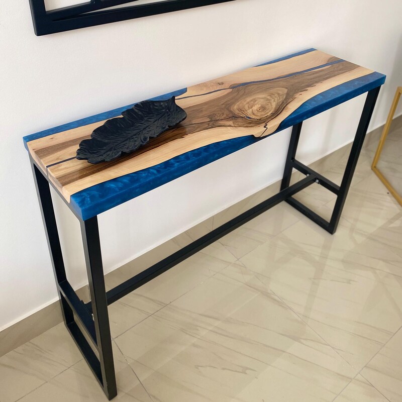 Blue Console Table - Etsy