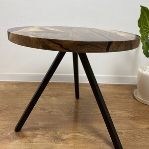 Side Table Walnut Side Table Resin End Table Walnut End Table Epoxy ...