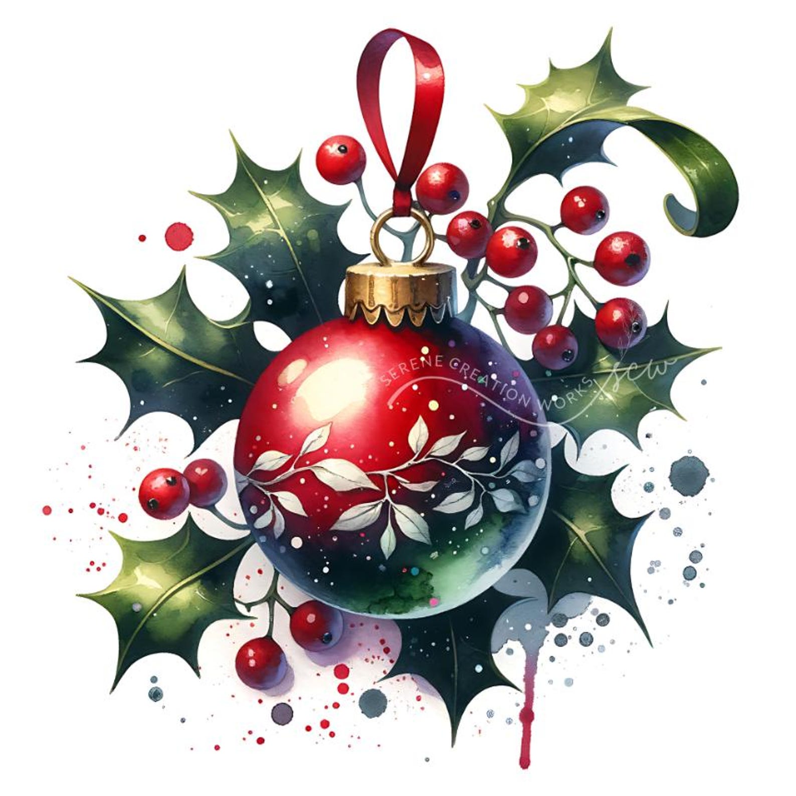 Christmas Ornament Clipart 10 JPG Christmas Card Clipart, Red Blue ...