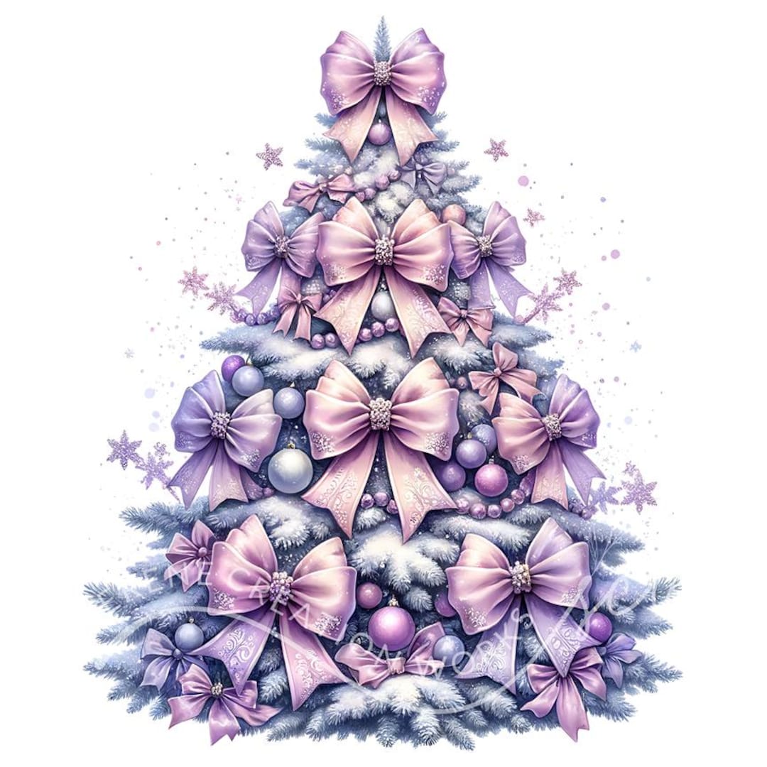 Pastel Christmas Tree Clipart 10 JPG Pastel Christmas Clipart, Coquette ...