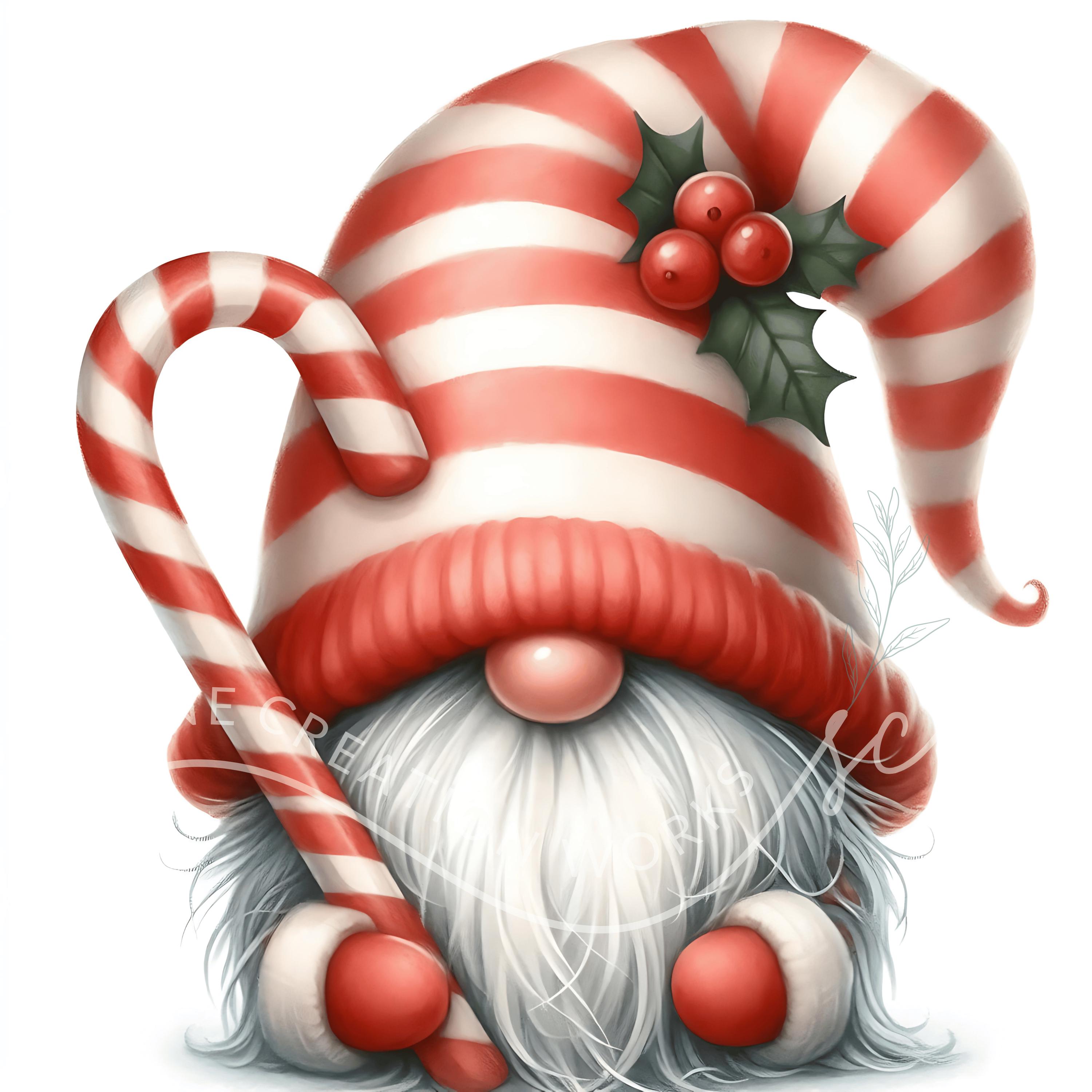 Watercolor Christmas Gnome Clipart 10 Watercolor Jpgs Christmas ...