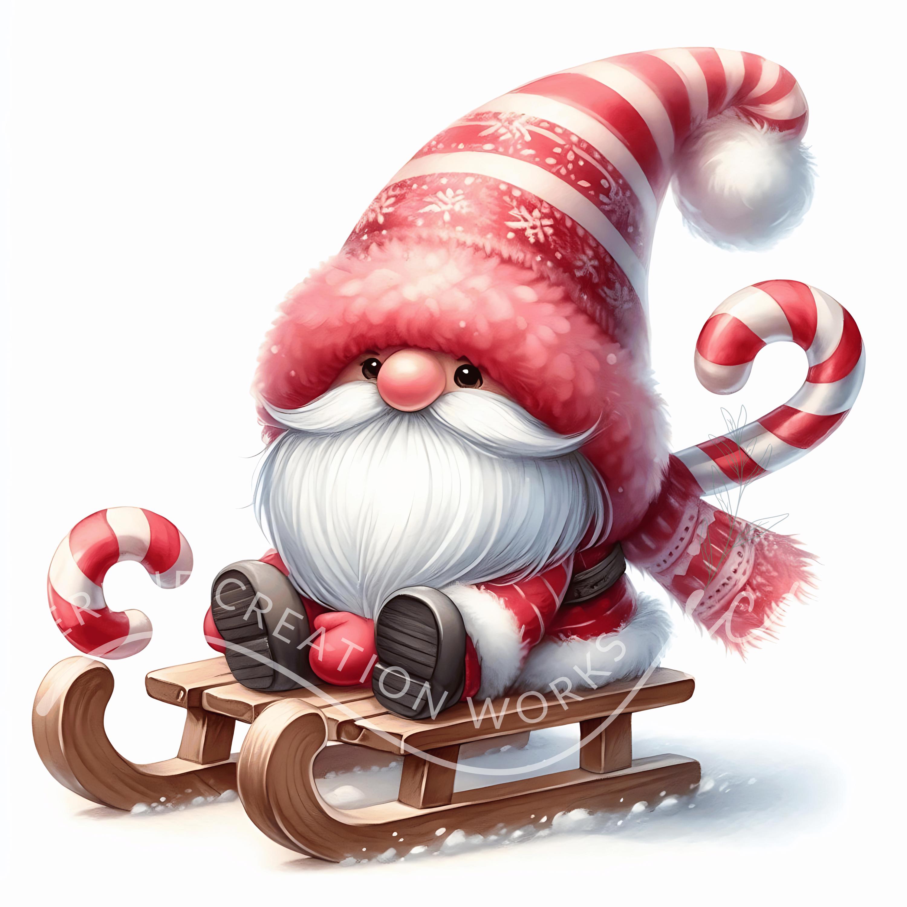 Watercolor Christmas Gnome Clipart 10 Watercolor Jpgs Christmas ...