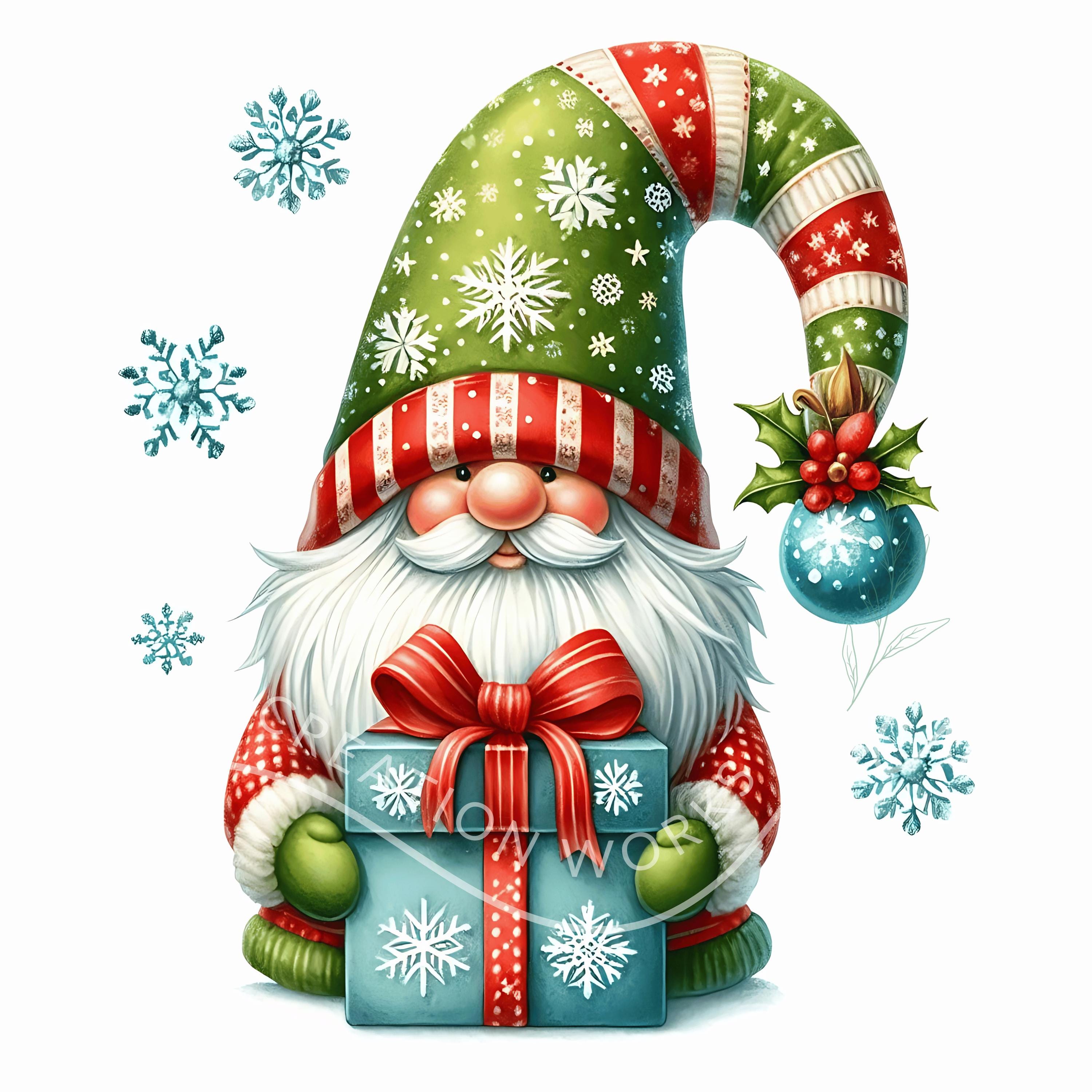 Watercolor Christmas Gnome Clipart 10 Watercolor Jpgs Christmas ...