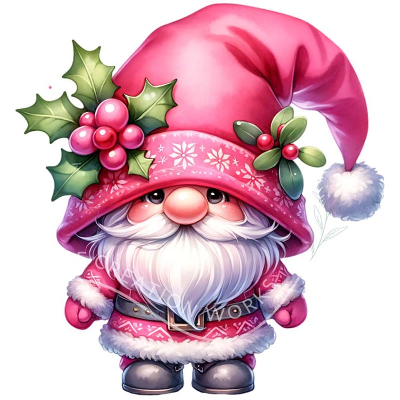 Gnome Christmas Clipart - Etsy