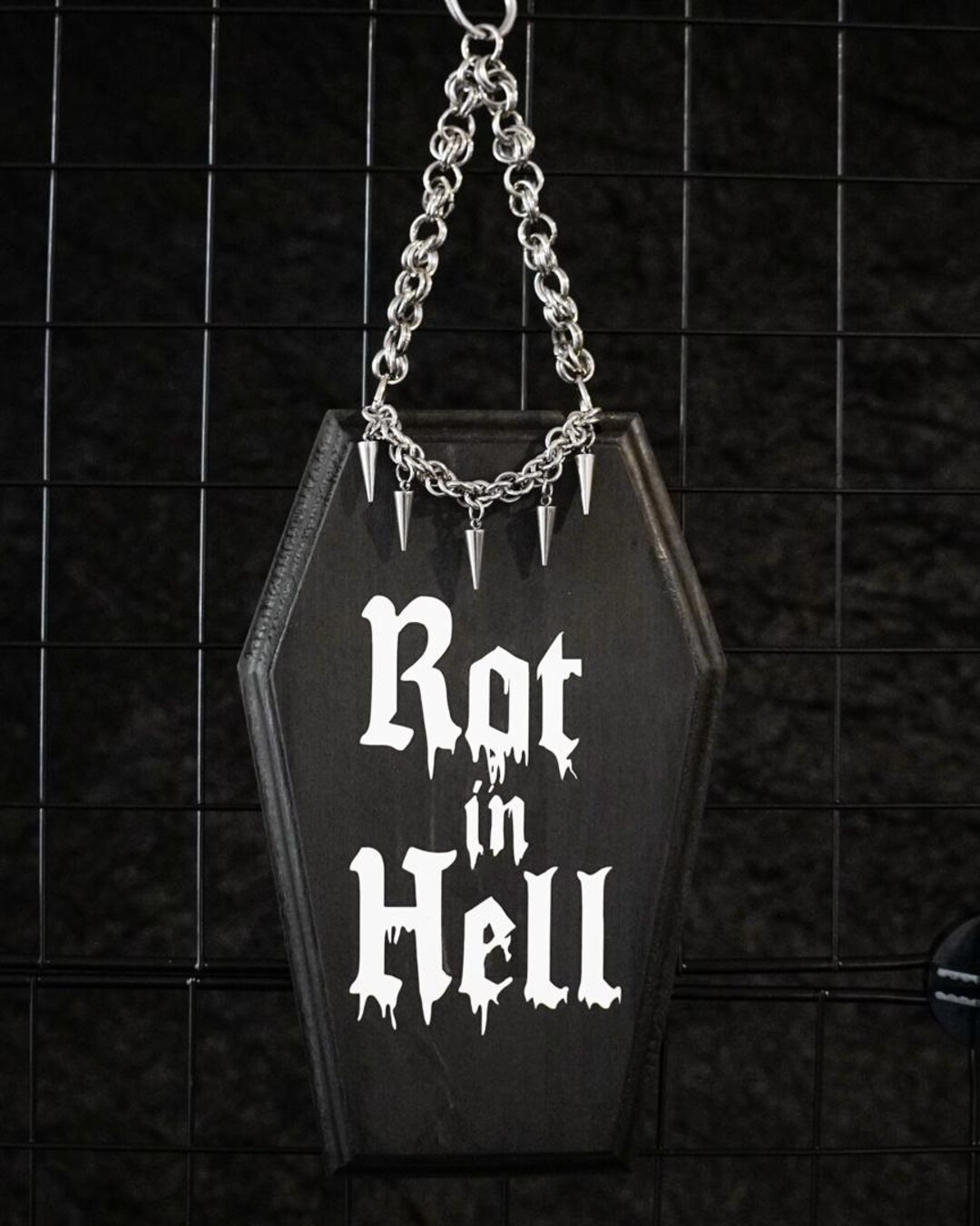 Rot in Hell - Wall Hanger With Chain - Etsy