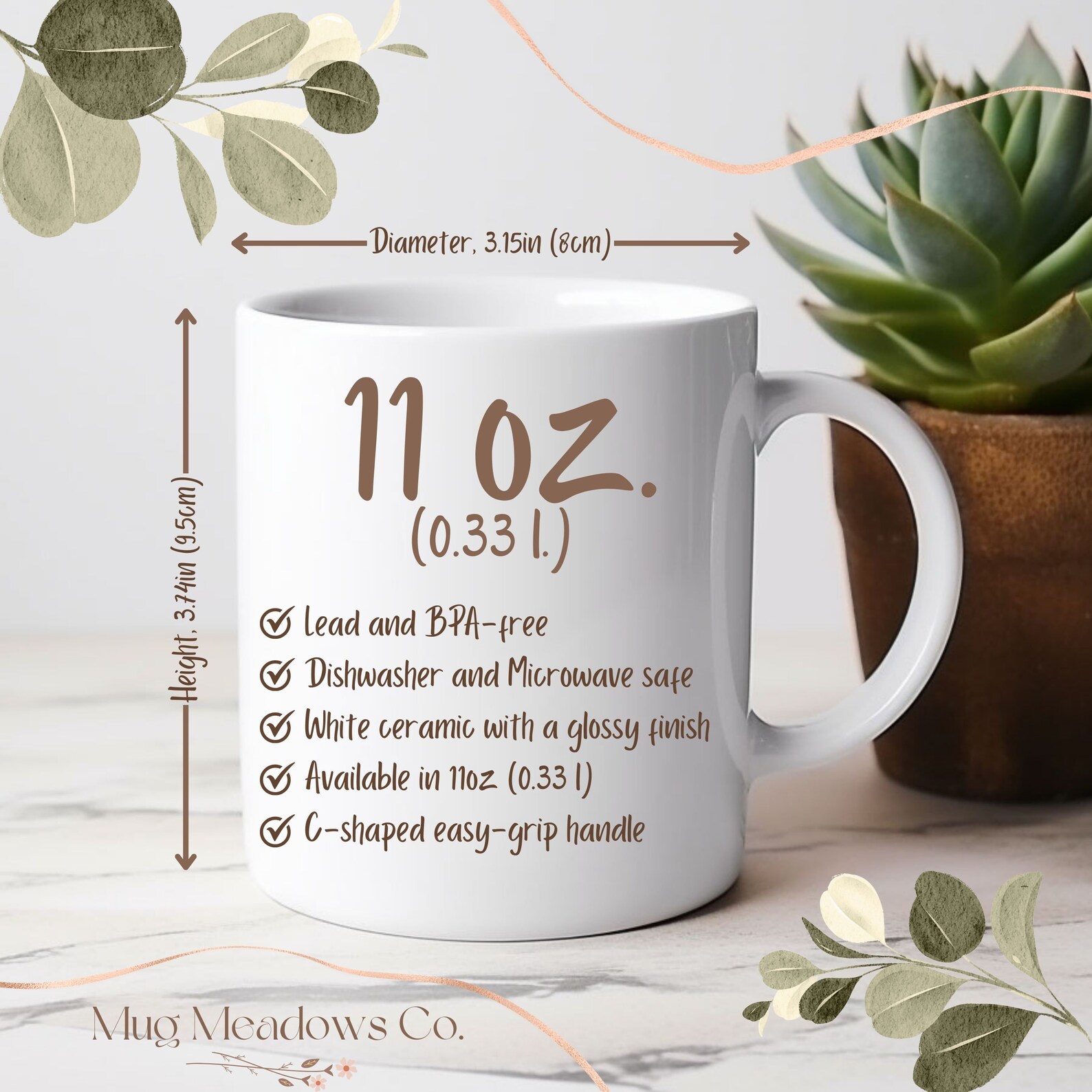 November Custom Birth Flower, Personalized Birthday Mug, Watercolor ...