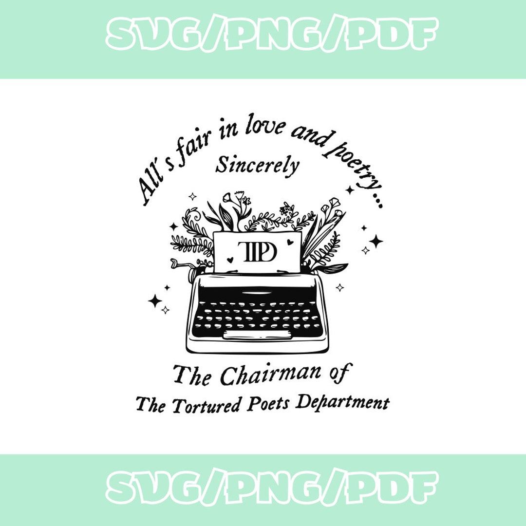 The Tortured Poets Department, TPD SVG PNG, Taylor Swift, Ttpd Svg, the ...