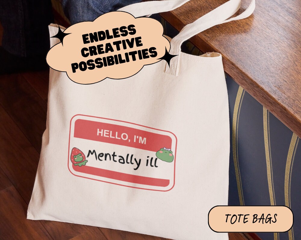 Hello I'm Mentally Ill Frogs SVG PNG Cute Fun Design for T-shirts, Mugs ...