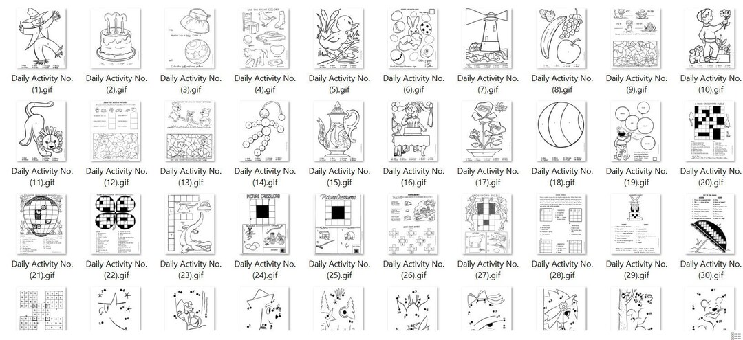 150 Daily Worksheets Activities Daily Activities for Kids Printable PDF ...