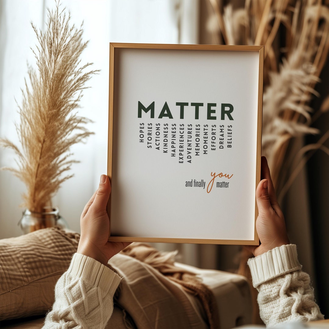 Minimalist Motivational Quote Print - You Matter Printable Wall Art ...