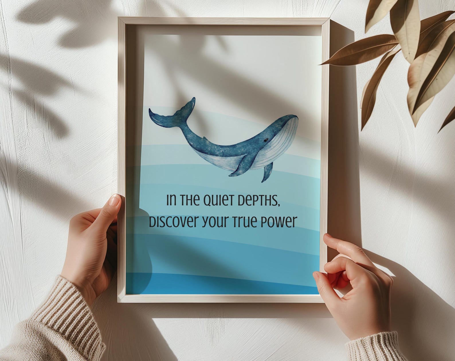 Whale Wall Art Printable: Humpback Whale for Nautical Nursery ...