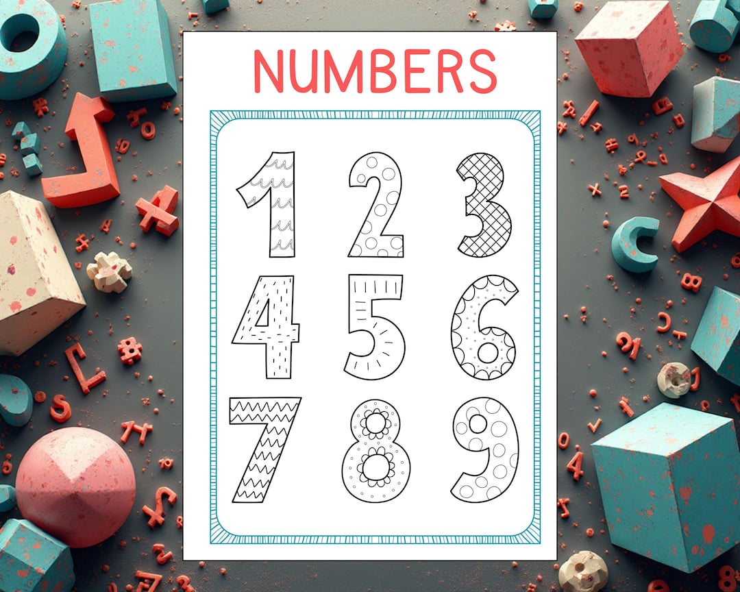 Numbers Coloring Pages for Kids, Printable Number Activity Book ...