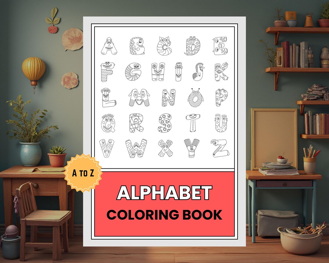 Fun Alphabet Coloring Pages, ABC Book, Preschool Letter Worksheets ...