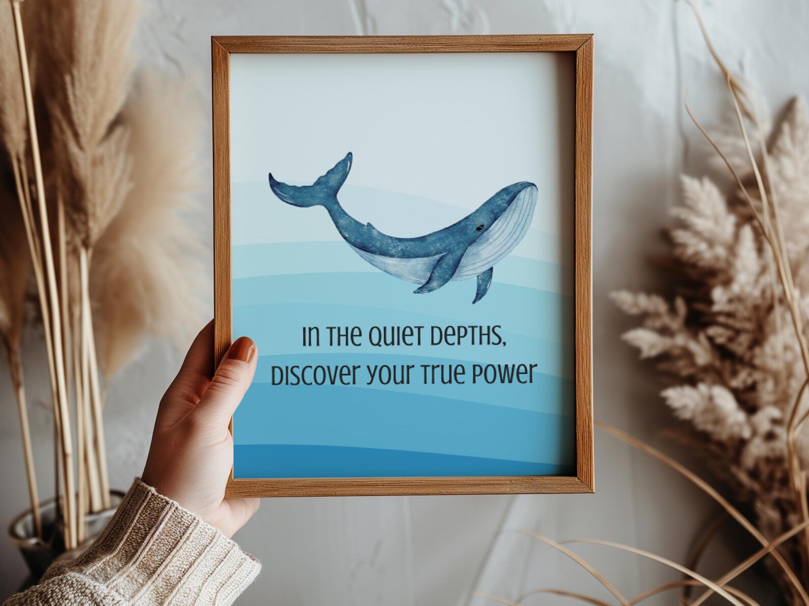 Whale Wall Art Printable: Humpback Whale for Nautical Nursery ...