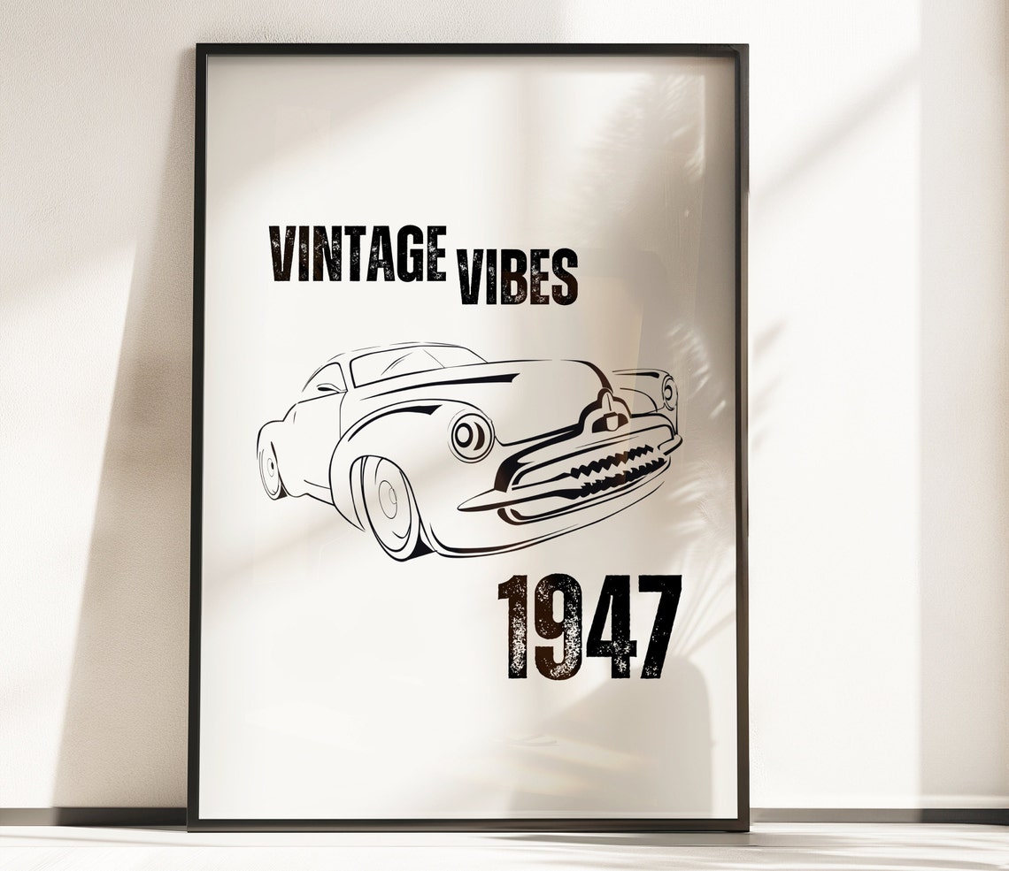 Retro Vintage Cars Prints, Classic Car Printable Artwork, Boys Room ...