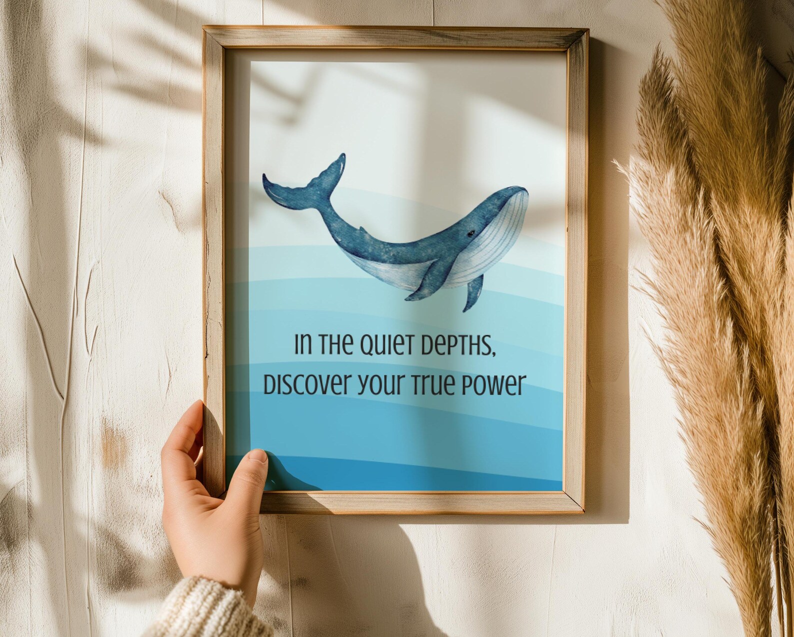 Whale Wall Art Printable: Humpback Whale for Nautical Nursery ...