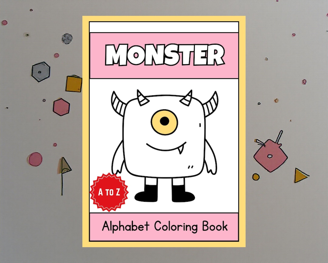 Monster Alphabet Coloring Pages, ABC Book, Preschool Letter Worksheets ...