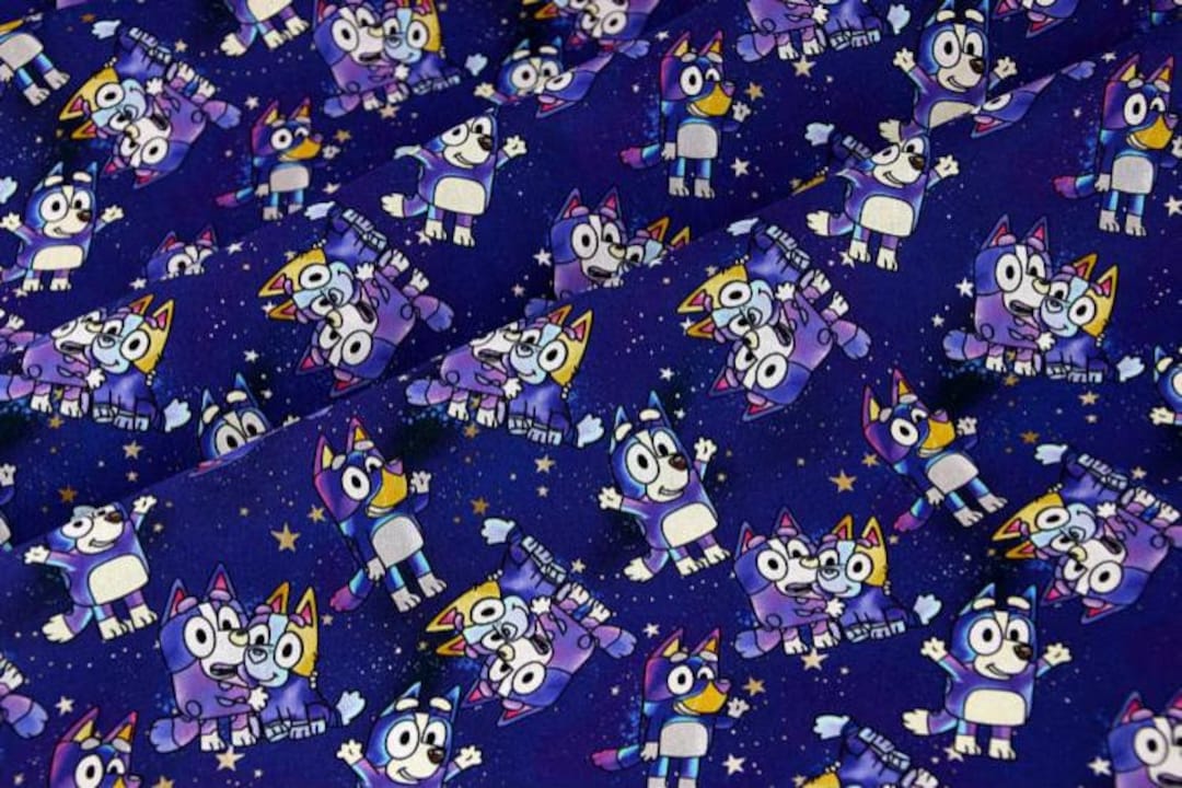 Bluey Fabric Bluey Dog Fabric Pure Cotton Fabric Anime Cartoon Cotton ...