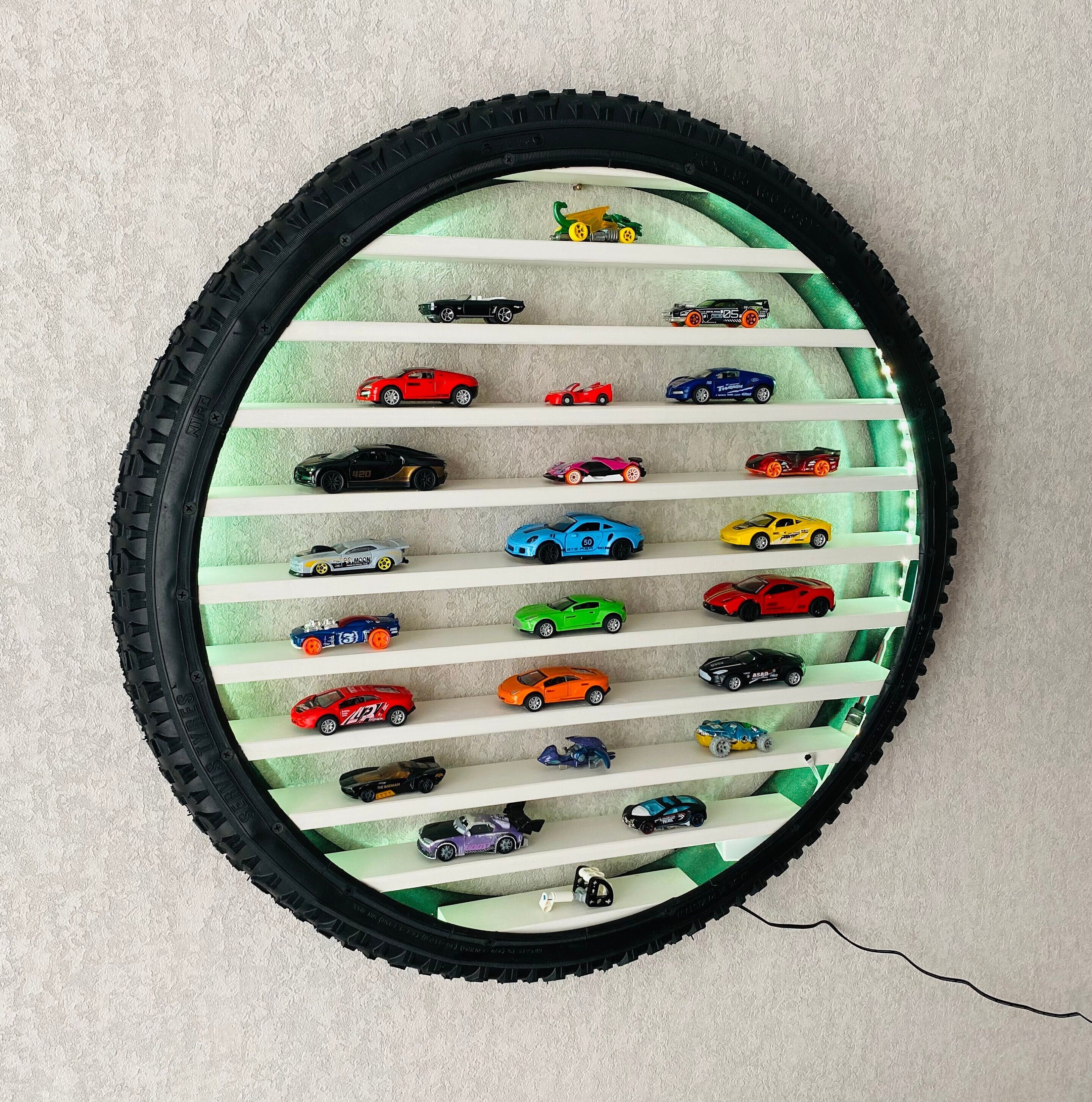 Lighted Wheels, Wheels Display, Wheels Display Shelf, Tire Shelf, Toy ...