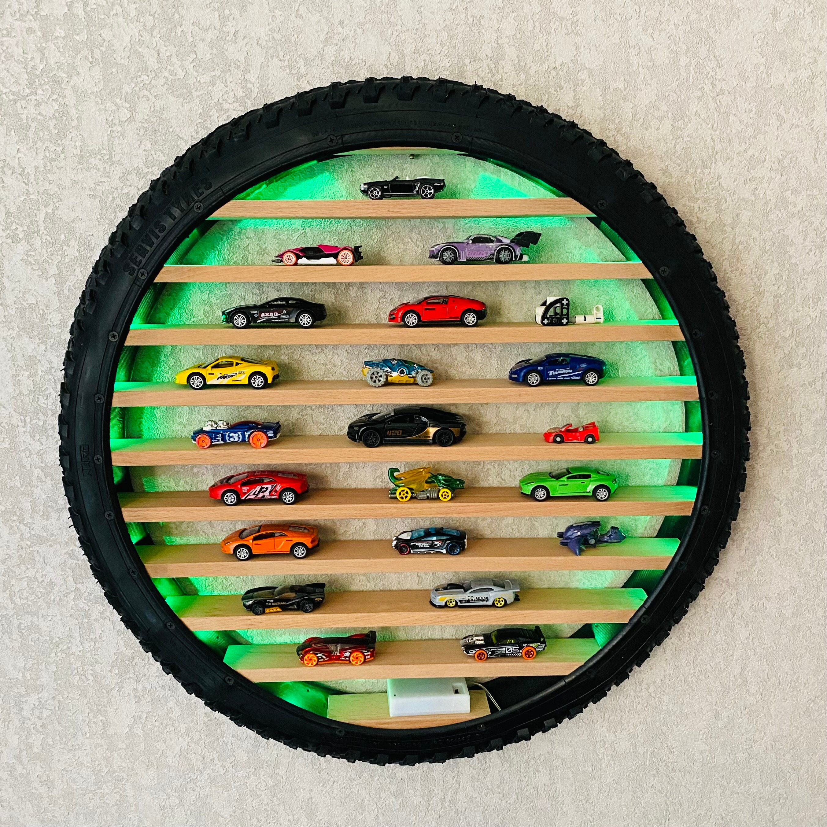 Toy Car Display Shelf, Wooden Toy Car Organizer, Handcrafted Toy Car ...