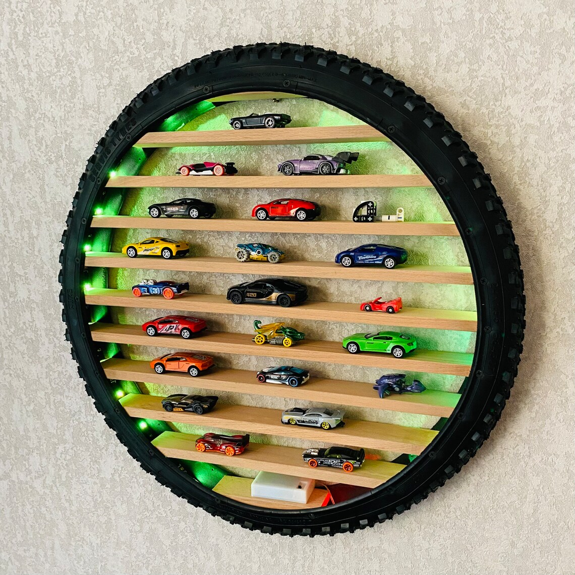 Toy Car Display Shelf, Wooden Toy Car Organizer, Handcrafted Toy Car ...