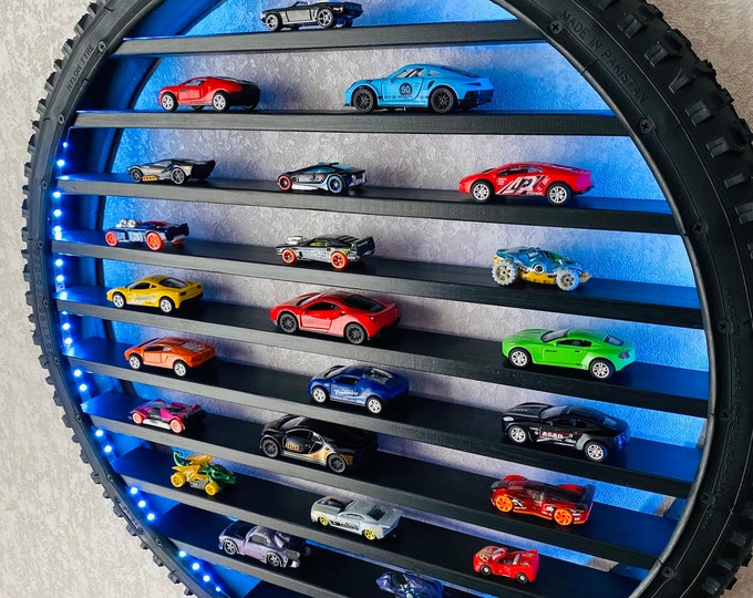 Toy Car Display Shelf, Wooden Toy Car Organizer, Handcrafted Toy Car ...