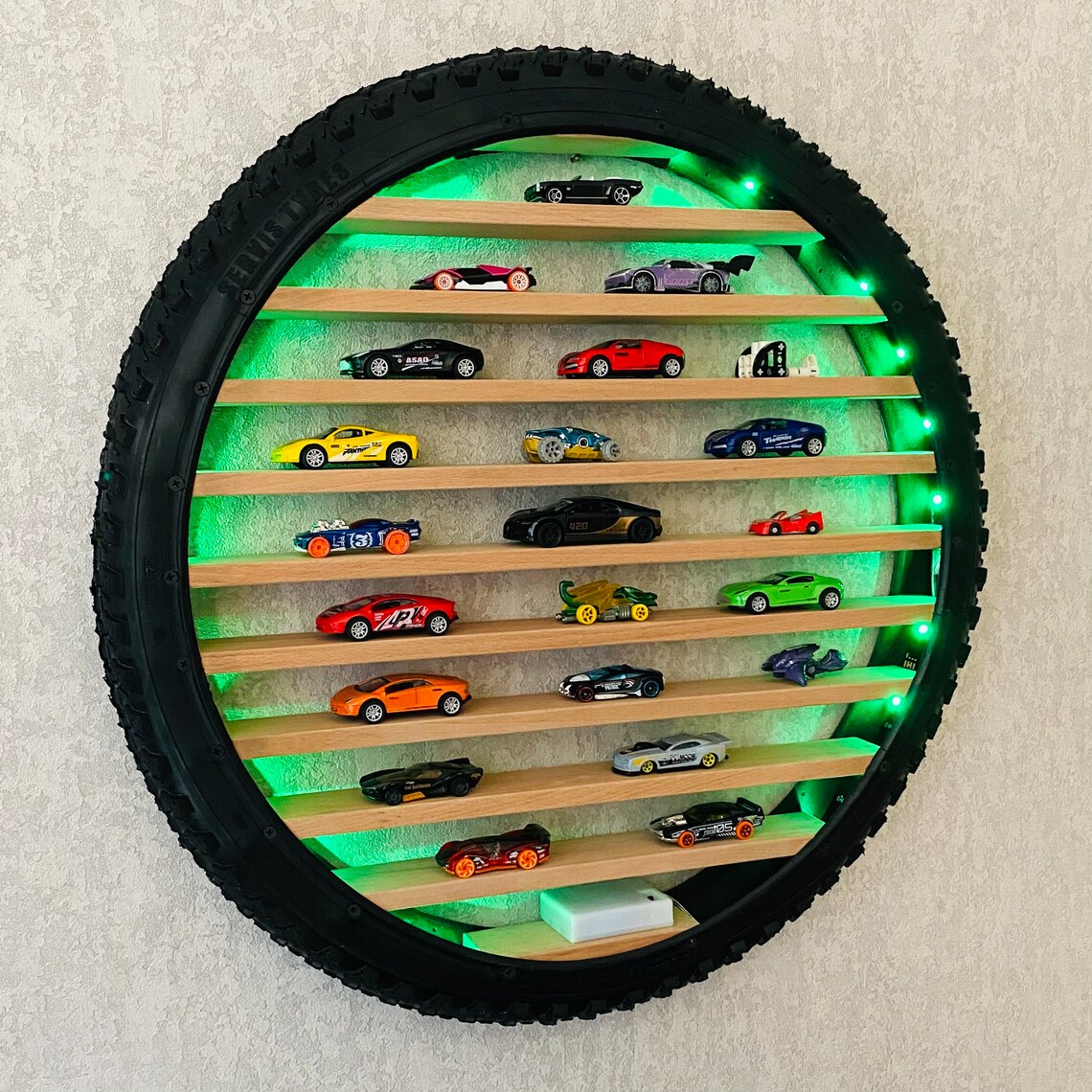 Toy Car Display Shelf, Wooden Toy Car Organizer, Handcrafted Toy Car ...