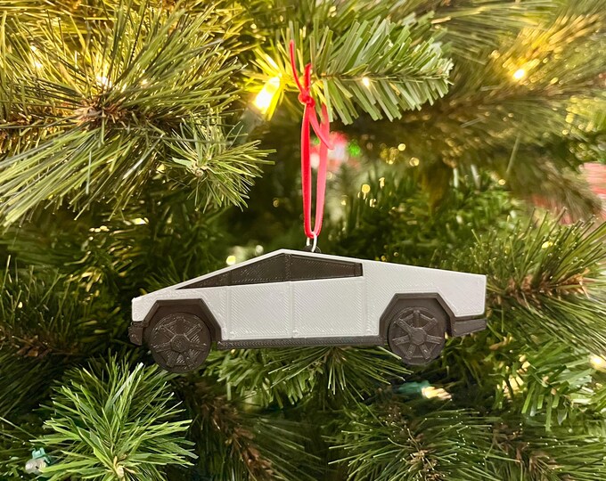 Tesla Cybertruck Christmas Tree Ornament - 3D Printed - Etsy