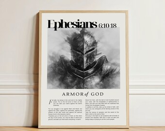 Armor of God Wall Art, Bible Verse Art, Home Decor, Christian Art Print ...