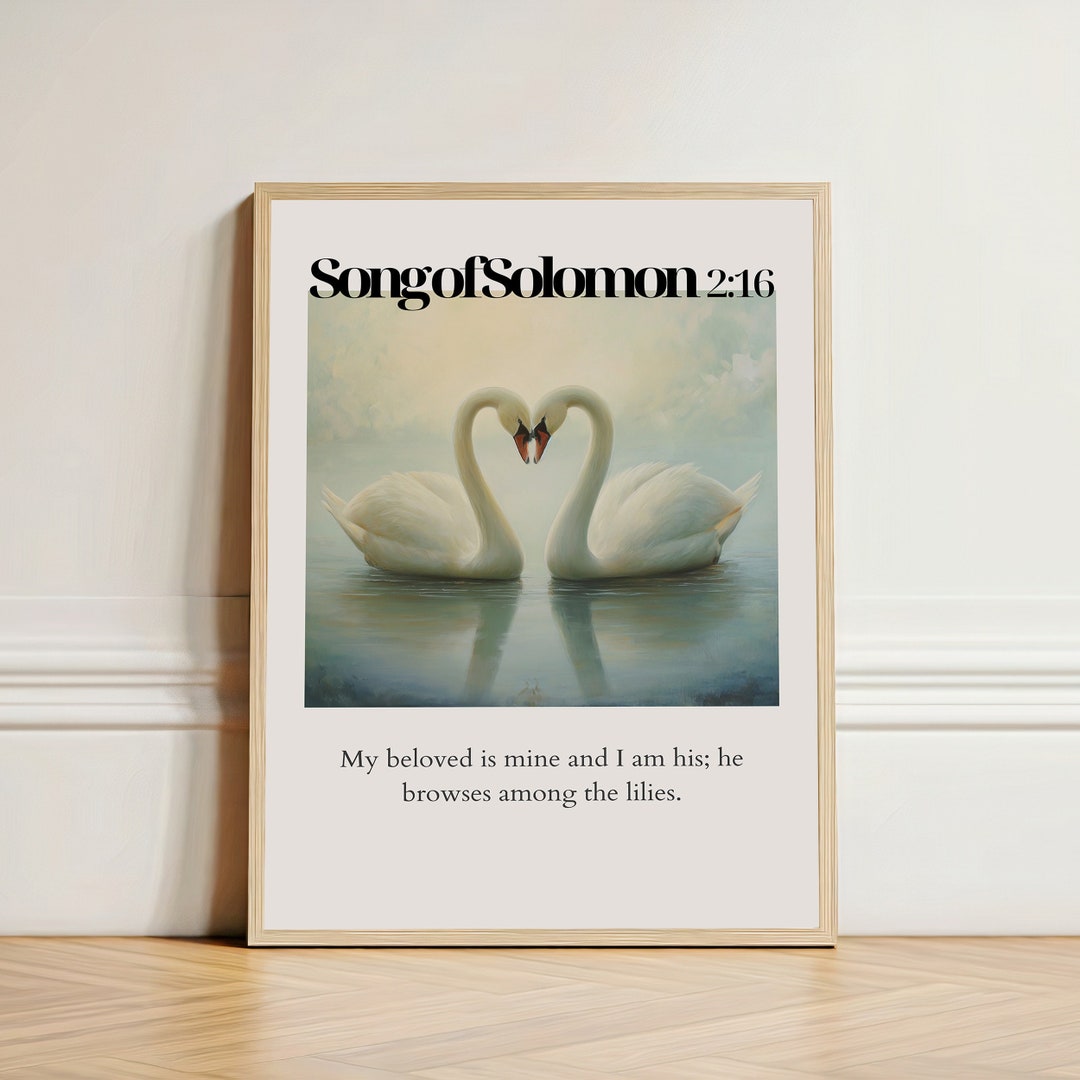 Song of Solomon Poster Love Quotes Bible Verse Wall Art, Scripture Wall ...