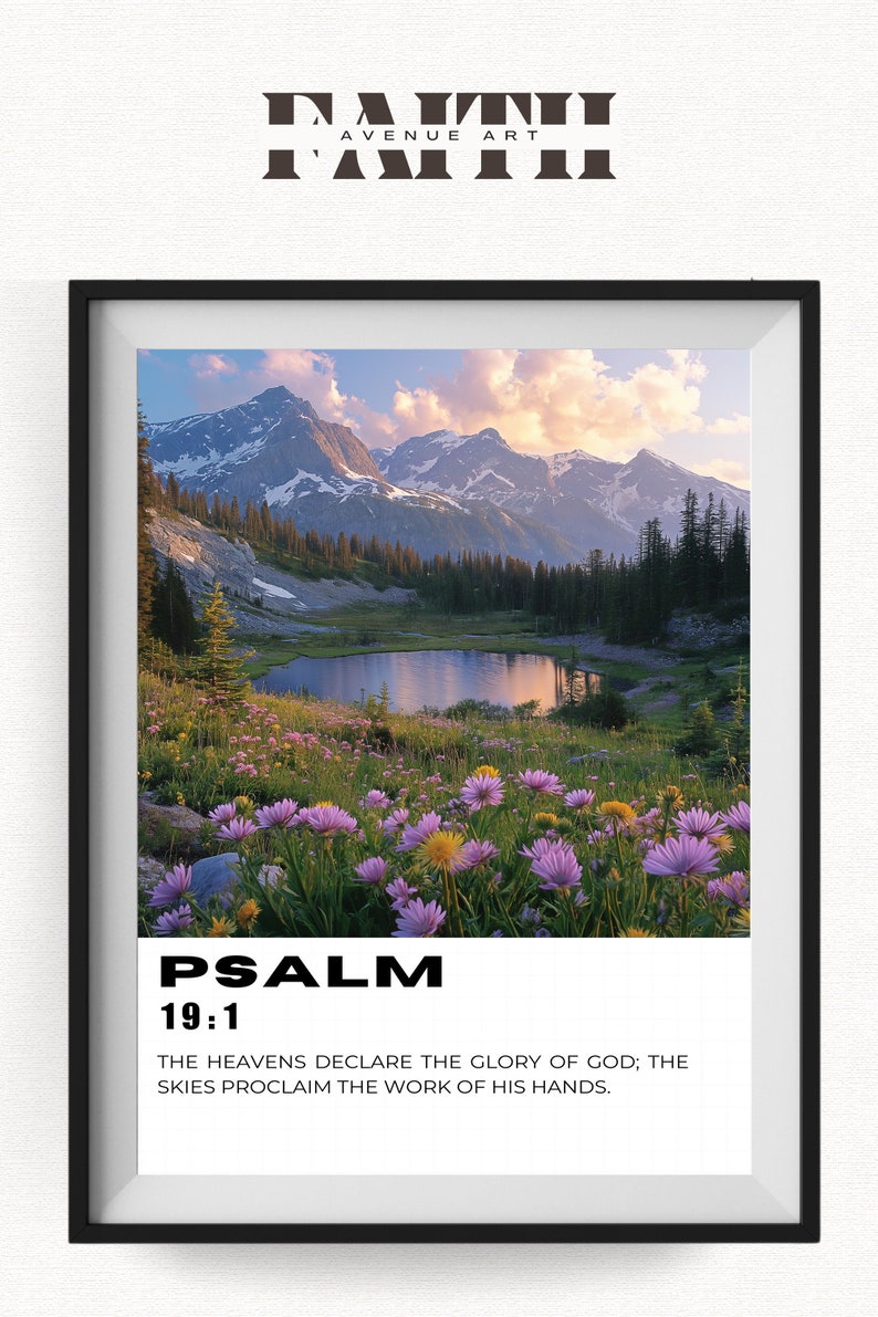 Psalm 19 Bible Verse Wall Art, Scripture Wall Art Inspirational Art ...