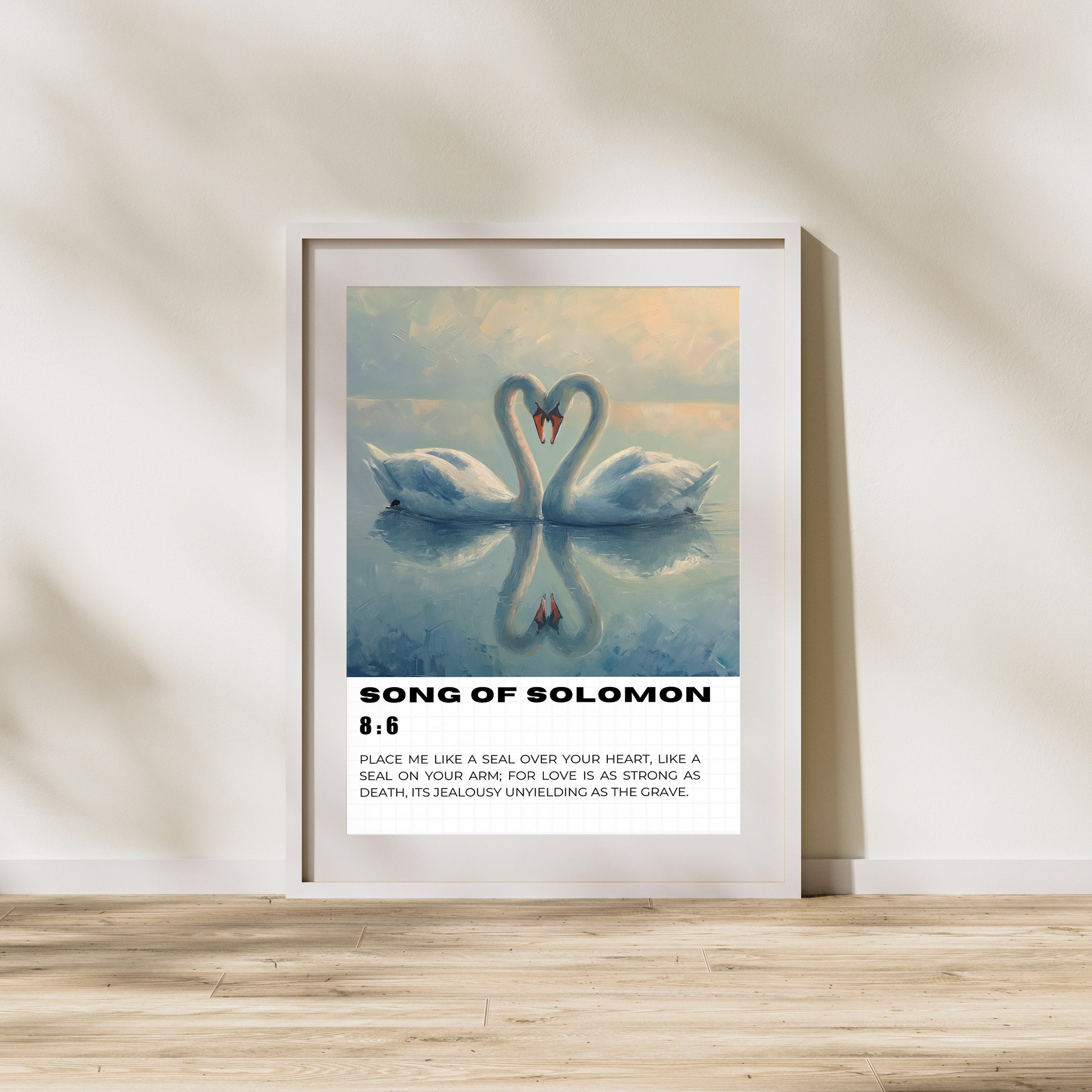Song of Solomon 8 Bible Verse Wall Art Valentines Gift, Scripture Wall ...