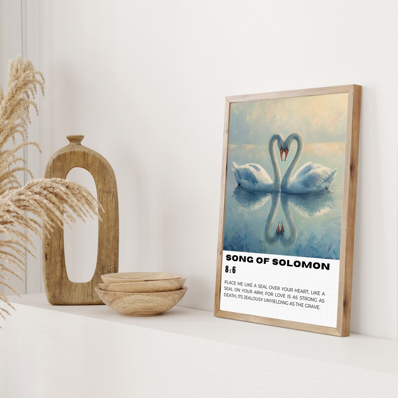 Song of Solomon 8 Bible Verse Wall Art Valentines Gift, Scripture Wall ...