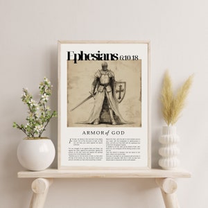Armor of God Modern Christian Art Bible Verse Wall Art, Scripture Wall ...