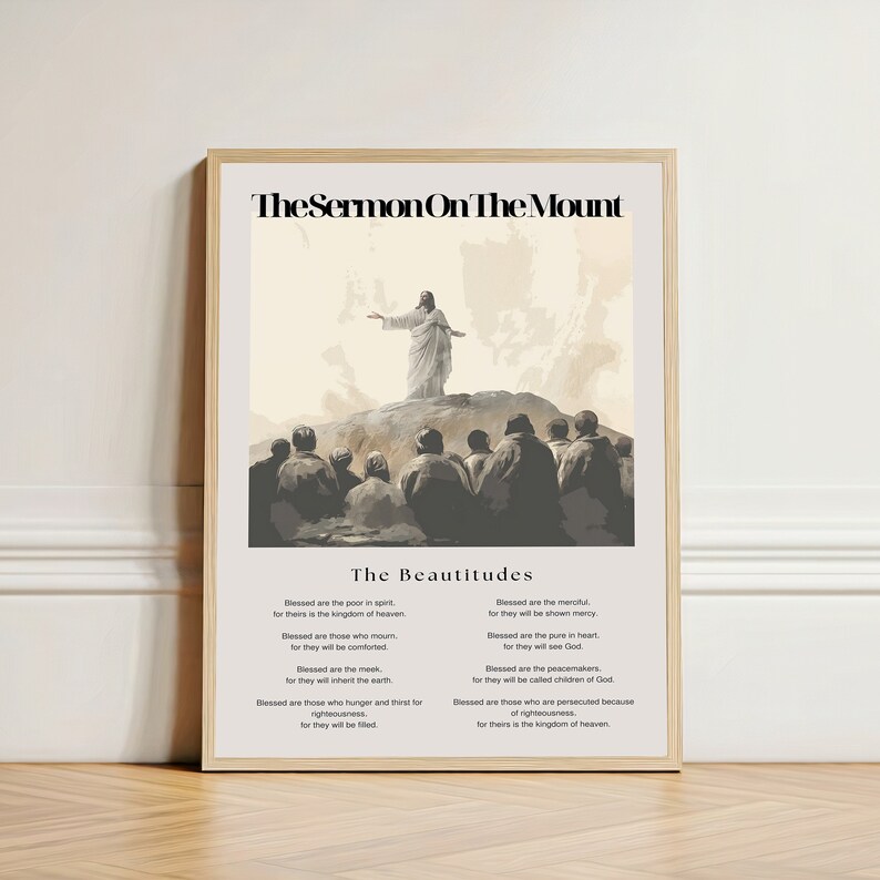Sermon on the Mount Print: Beatitudes Bible Verse (digital Print) - Etsy