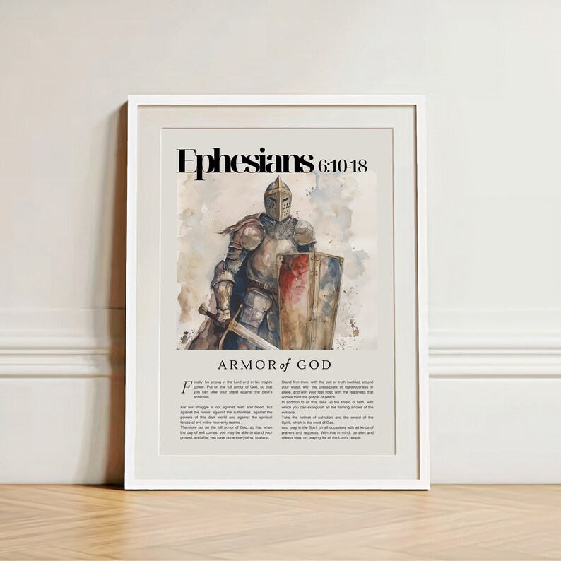 Armor of God Print: Ephesians 6, Christian Bible Verse (digital Print ...