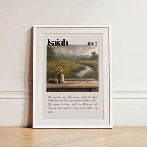 Isaiah 40 Bible Verse Wall Art, Scripture Wall Art Inspirational ...