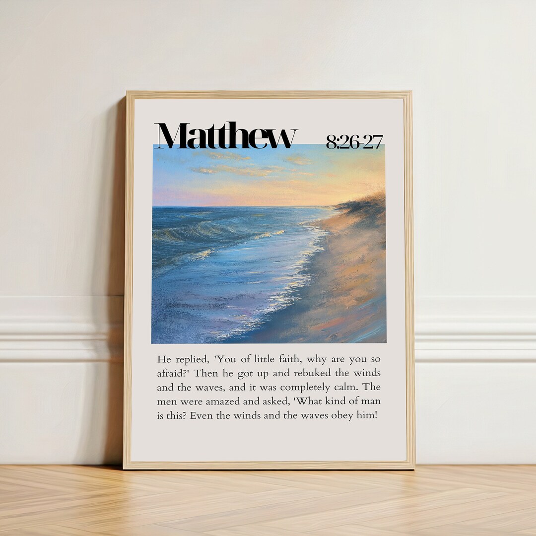 Matthew 8 Bible Verse Wall Art, Scripture Wall Art Inspirational Art ...