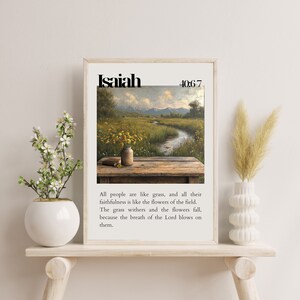 Isaiah 40 Bible Verse Wall Art, Scripture Wall Art Inspirational ...
