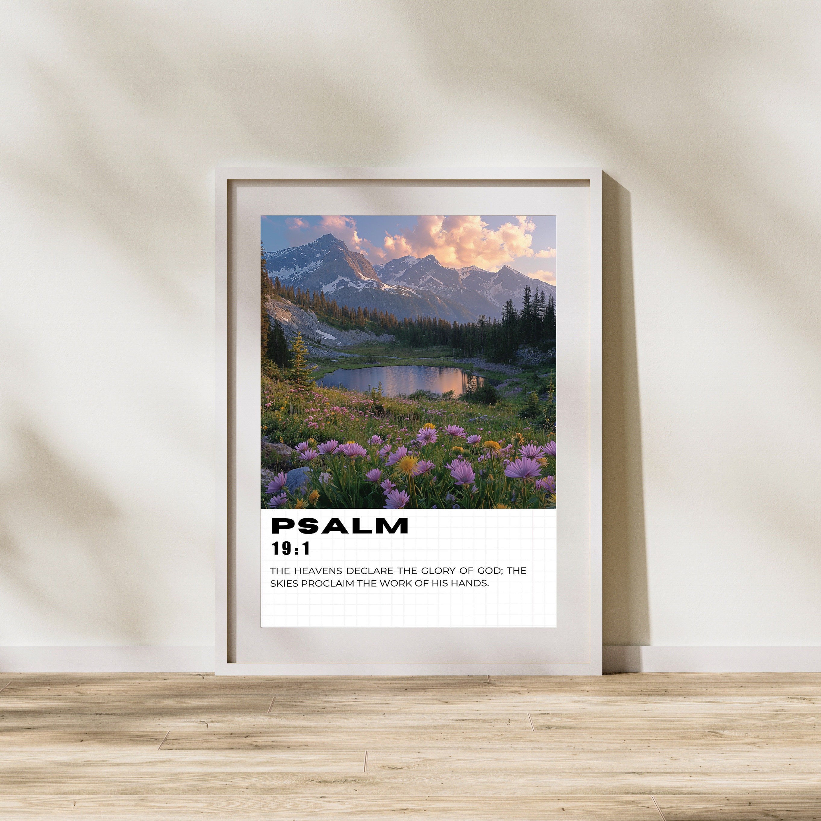 Psalm 19 Bible Verse Wall Art, Scripture Wall Art Inspirational Art ...