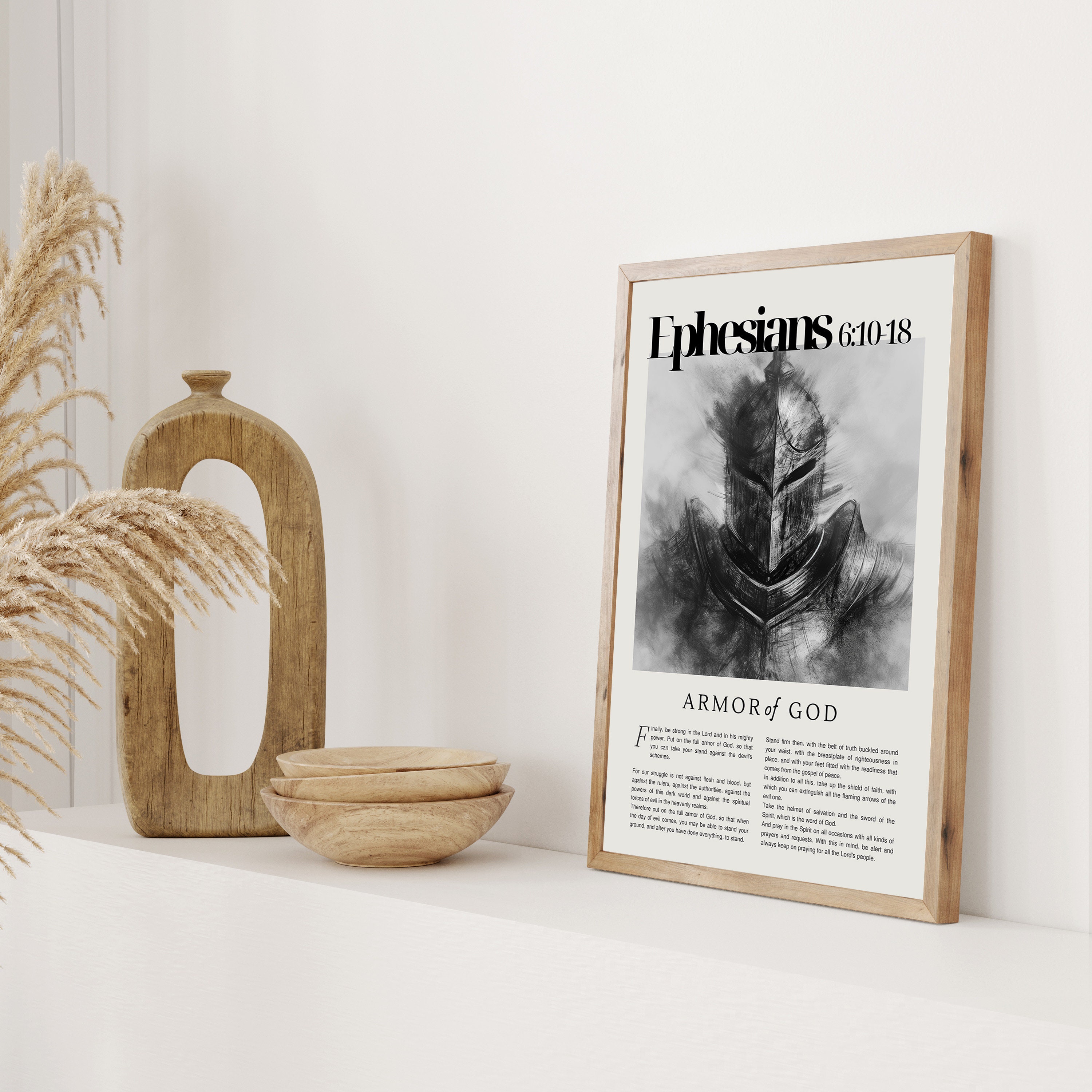 Armor of God Printable Modern Christian Art Bible Verse Wall Art ...