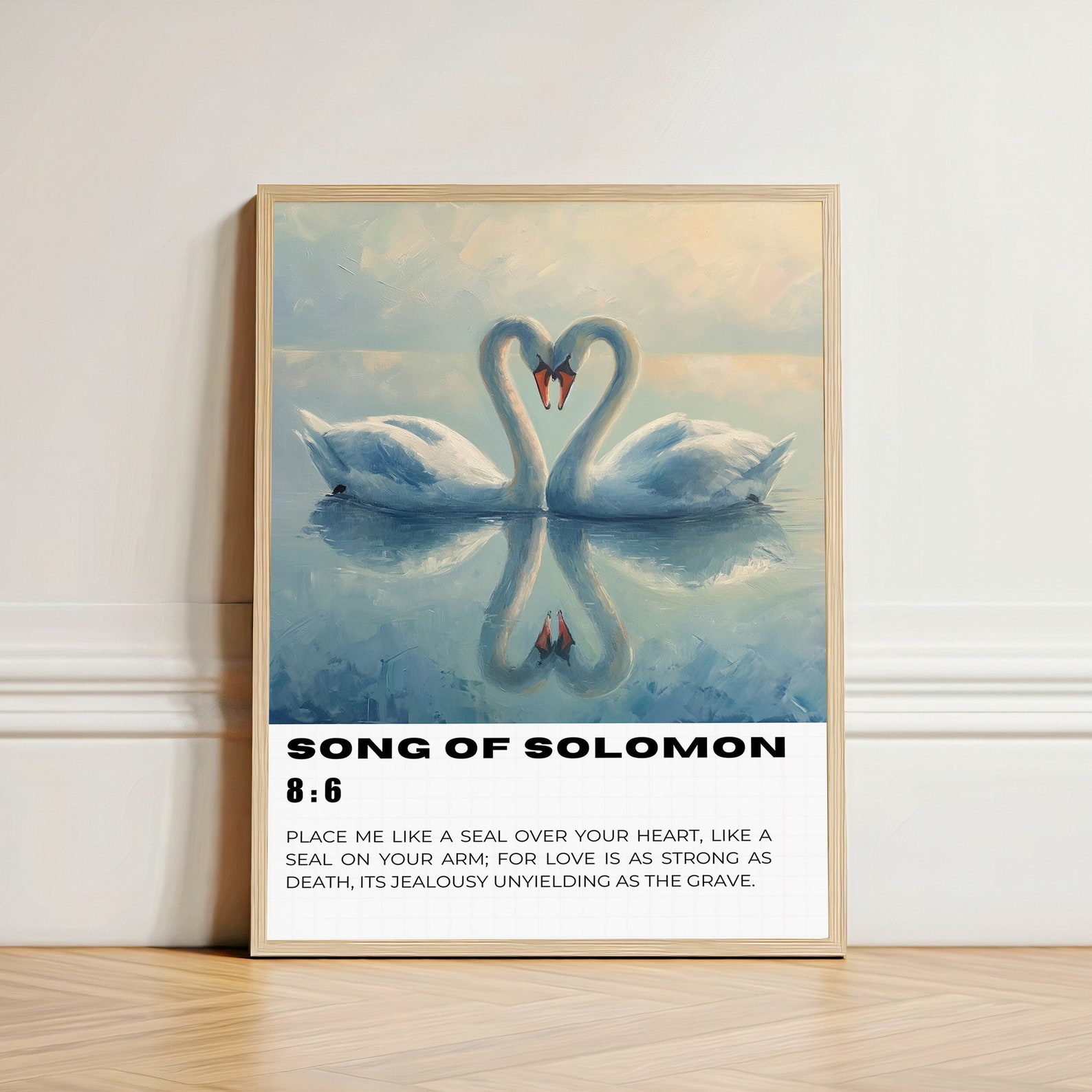 Song of Solomon 8 Bible Verse Wall Art Valentines Gift, Scripture Wall ...
