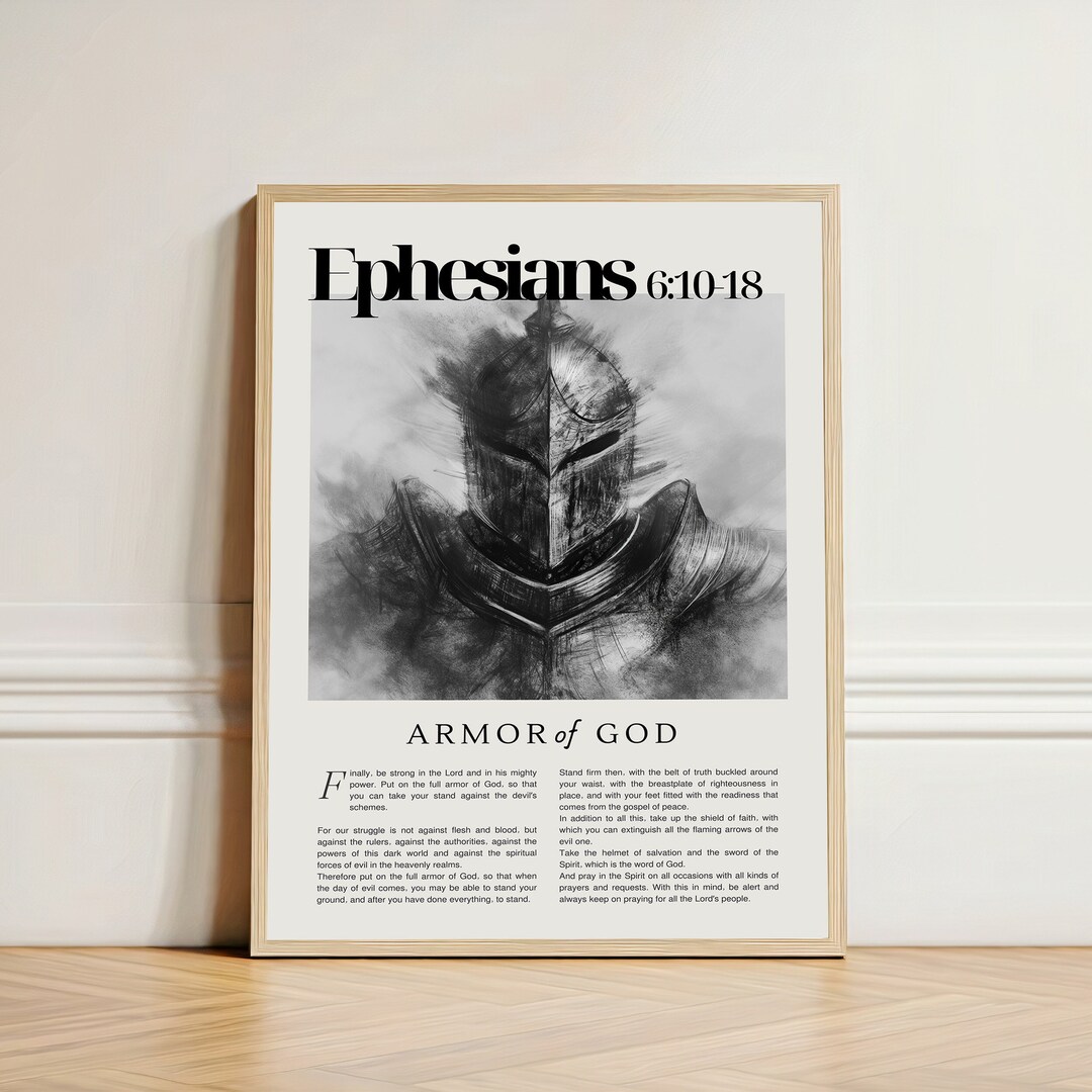Armor of God Printable Modern Christian Art Bible Verse Wall Art ...