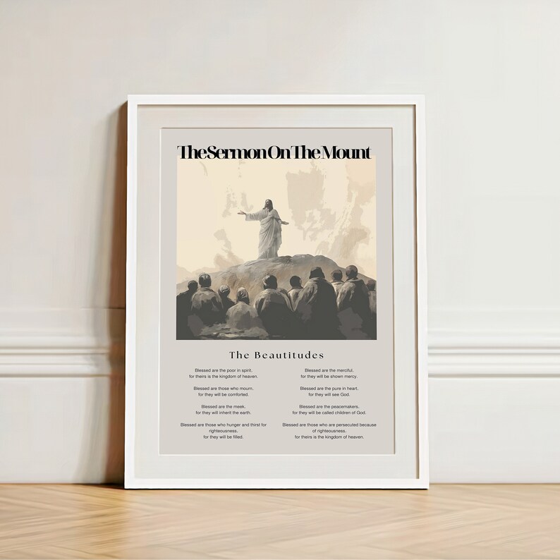 Sermon on the Mount Print: Beatitudes Bible Verse (digital Print) - Etsy