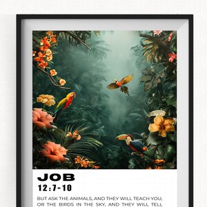 Job 12 Bible Verse Wall Art, Scripture Wall Art Inspirational Art ...