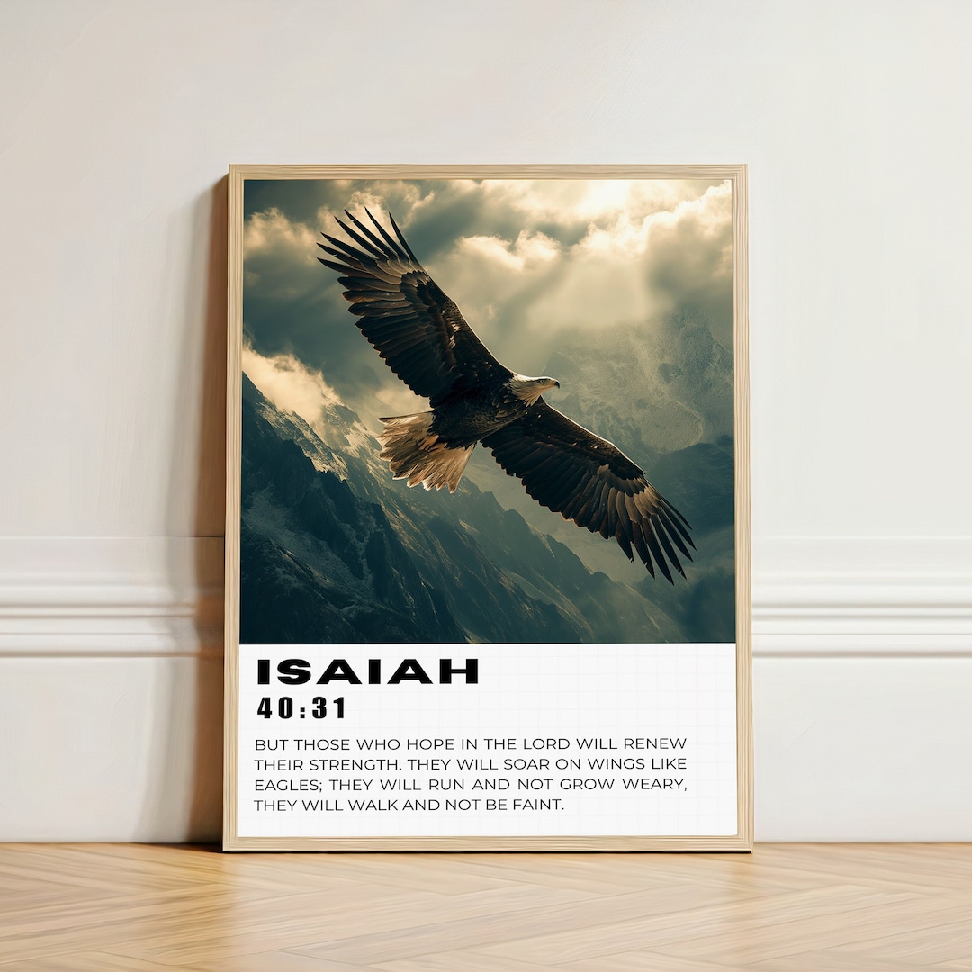 Isaiah 40 Bible Verse Wall Art, Scripture Wall Art Inspirational Art ...